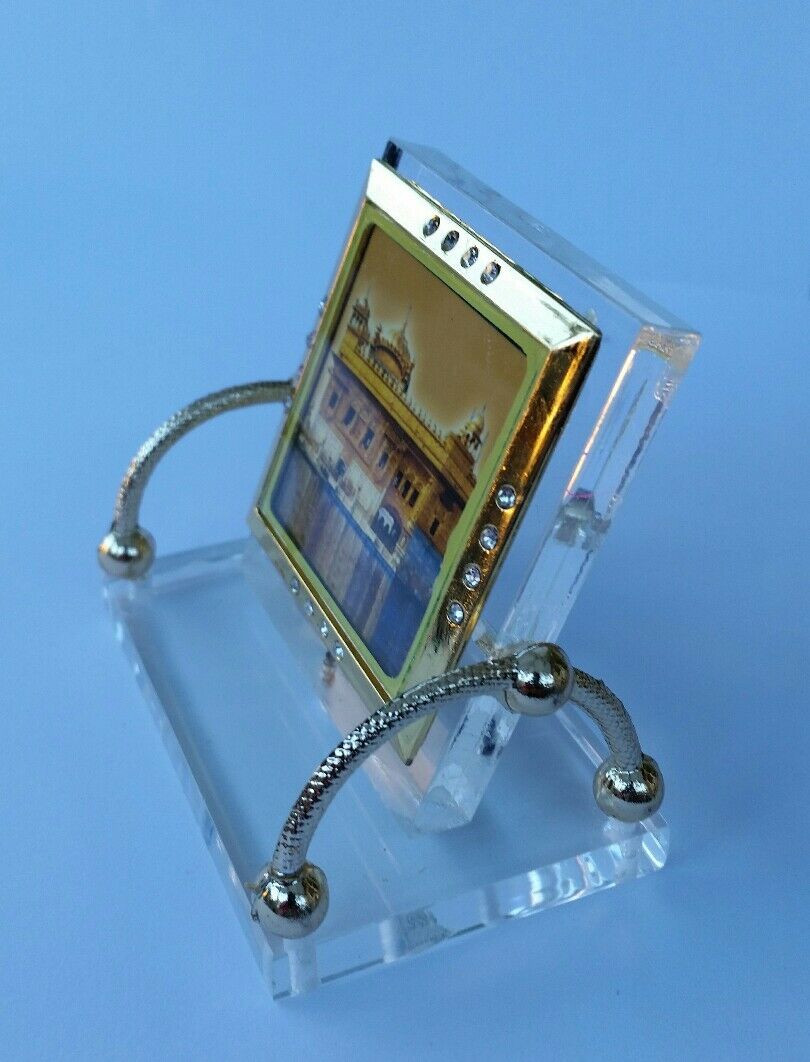 Golden Temple Darbar Sahib Ji Photo Portrait Sikh Desktop Chair Stand ...