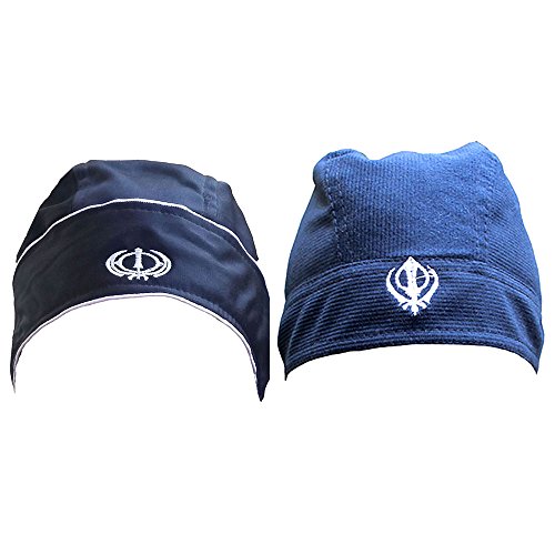 OnlineSikhStore Sikh Bandana Head Gear Patka with Two Strings - Black ...