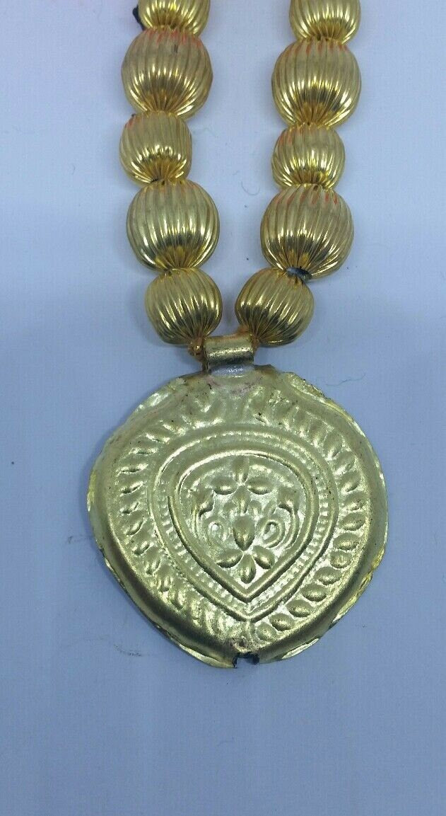 Punjabi folk cultural bhangra gidha kaintha pendant orange thread neck ...