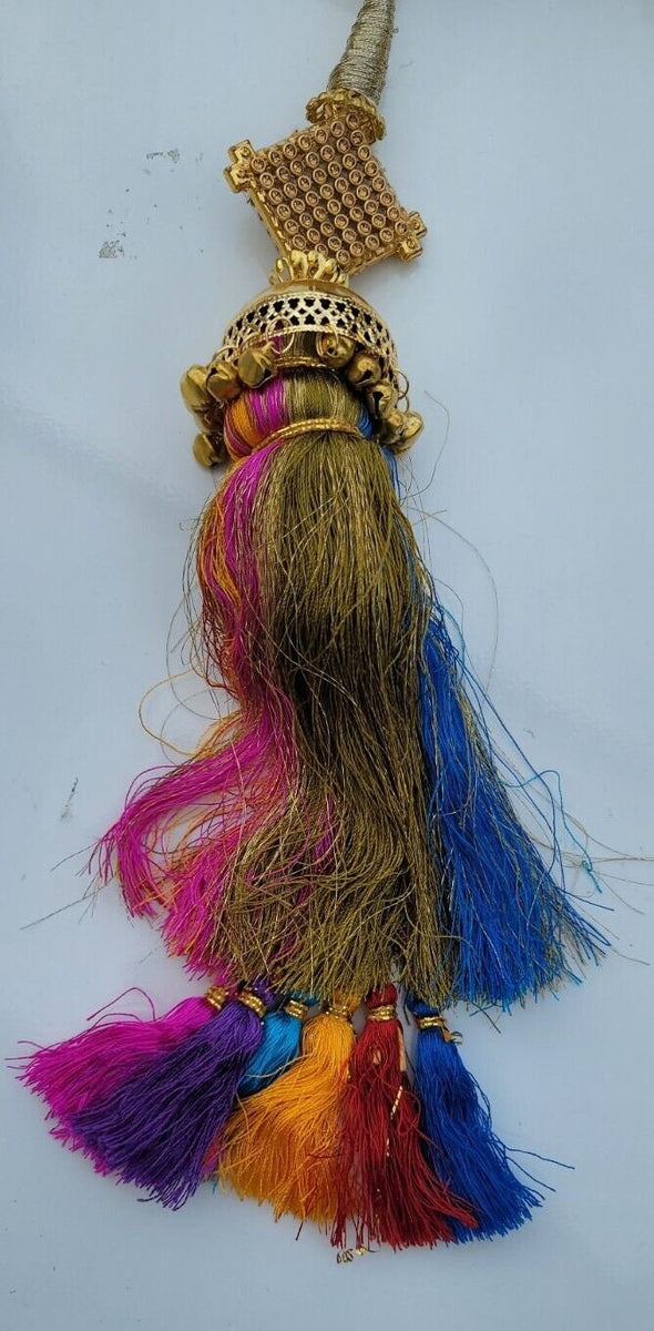 Indian punjabi parandi mehndi jaago mirror bridal patiala paranda hair ...