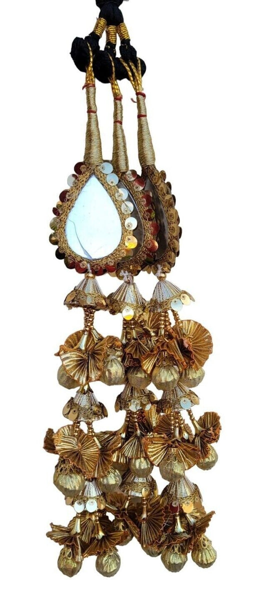 Indian punjabi parandi mehndi jaago mirror bridal patiala paranda hair ...