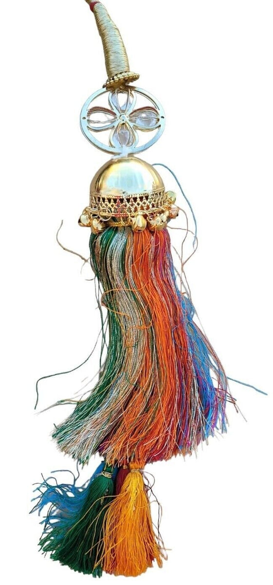 Indian punjabi parandi mehndi jaago mirror bridal patiala paranda hair ...