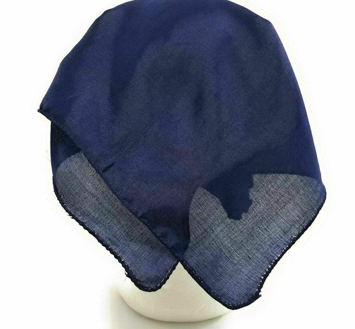 Sikh hindu kaur singh navy blue bandana head wrap gear wedding marriag ...