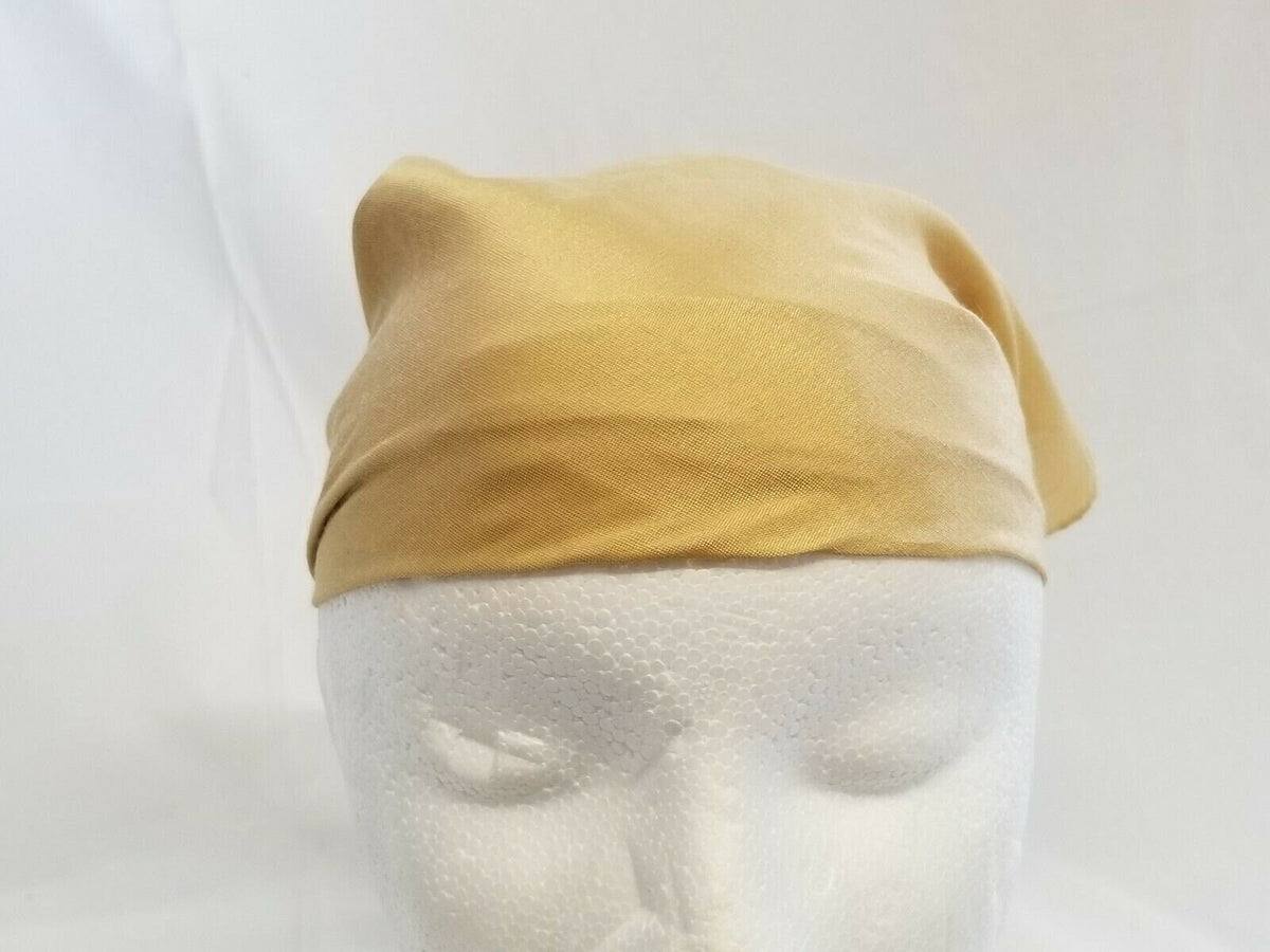 Sikh hindu kaur singh golden plain bandana head wrap gear wedding marr ...