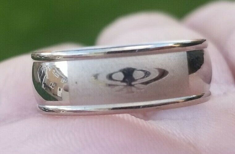 Silver plated khanda ring engraved fashion sikh singh kaur khalsa chal ...