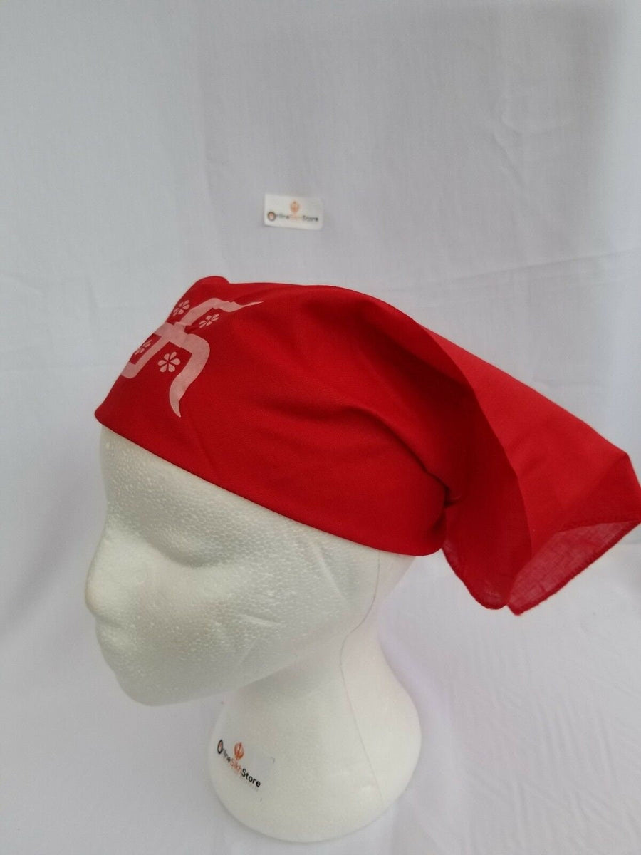Sikh hindu punjabi india red swastika bandana head wrap gear rumal han ...