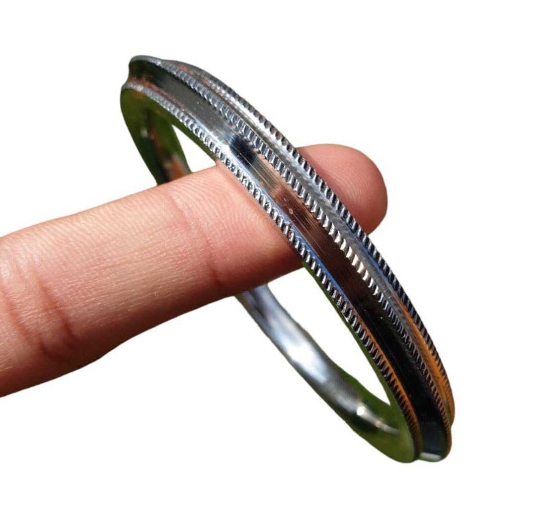 Stainless Steel Kara Sikh Bangle Brass Line Smooth Round Kada Singh Br ...