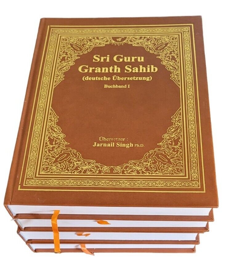Sri Guru Granth Sahib Ji in German Translation four Volumes Sanchia Co ...