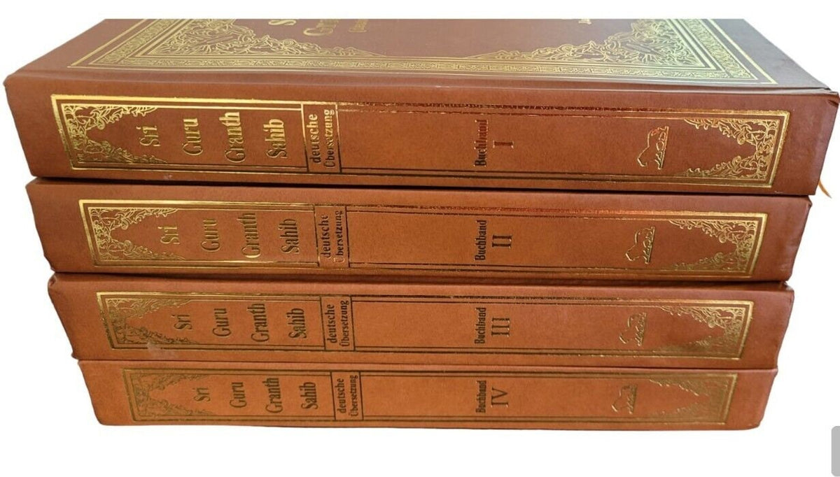 Sri Guru Granth Sahib Ji in German Translation four Volumes Sanchia Co ...