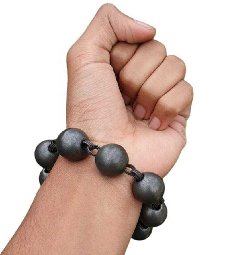 Solid Sarbloh Beads Bracelet Meditation Manka Praying Hindu Sikh Singh ...