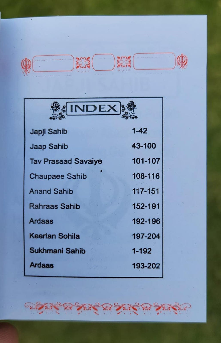 Sikh sunder Gutka Japji Jaap Anand Rehras Sukhmani Sahib Roman English ...