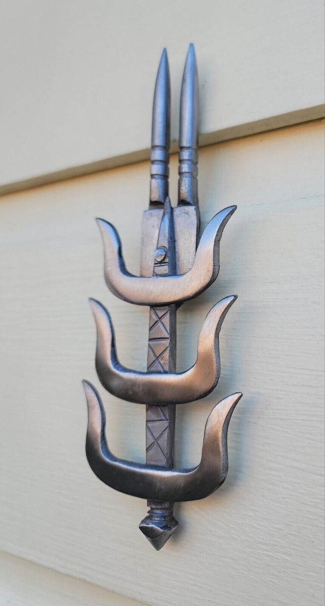 Sarbloh chand tora hand made punjabi sikh singh kaur arrow pin brooch ...