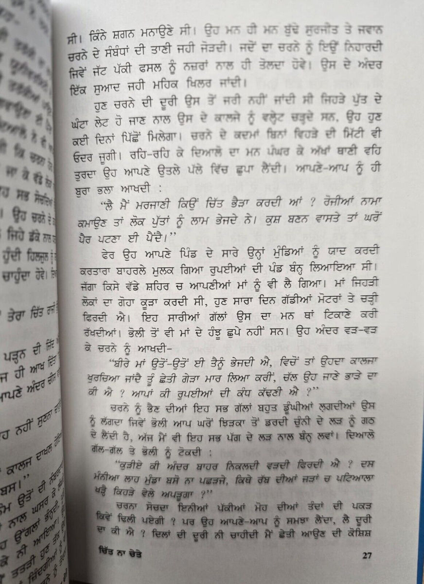 Chitt Na Chetay book Balwinder Kaur Brar Punjabi Literature Panjabi No ...