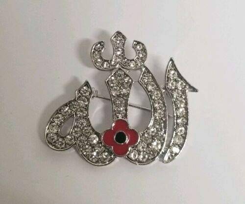 OnlineSikhStore Stunning Silver Plated WAR Remembrance Day Poppy Allah ...