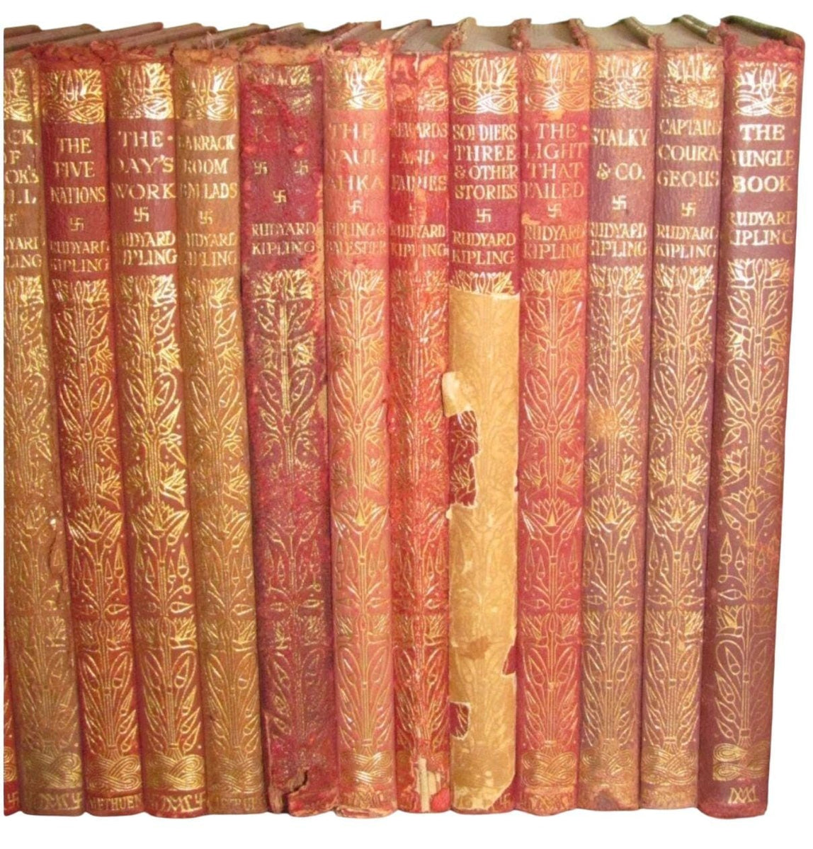 Antique Collection of 1913-29 Rudyard Kipling 19 Books Set Jungle Book ...