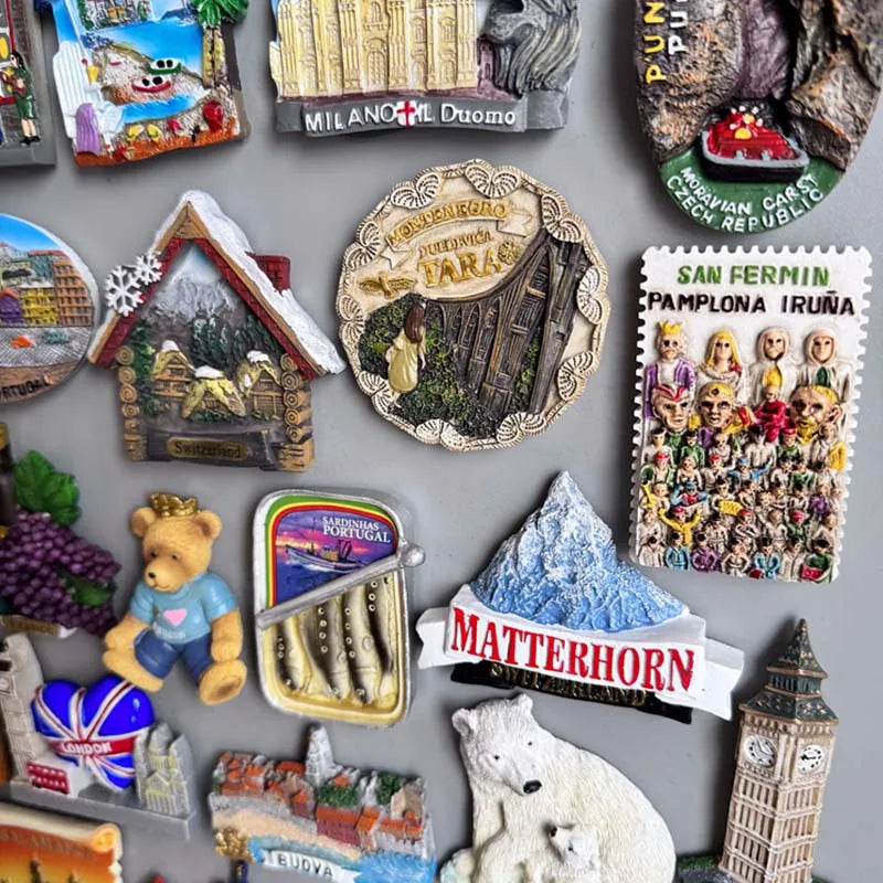 Fridge Magnets Aruba Ireland Havaii Milano Czech Lisboa Switzerland Po ...